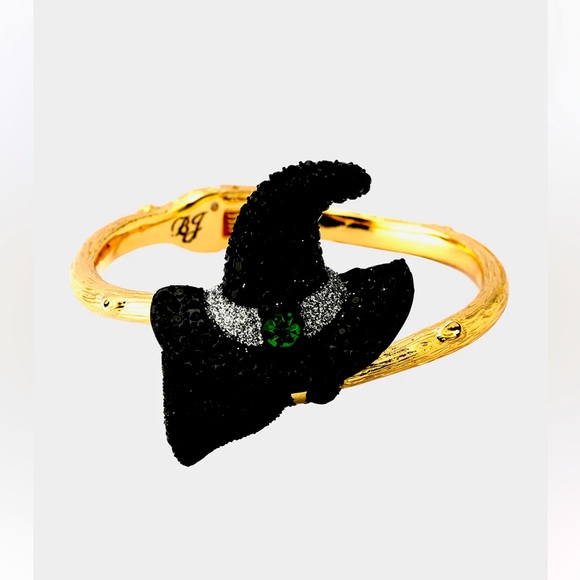 Betsey Johnson | Jewelry | Betsey Johnson Witch Hat Hinge Bangle Black ...